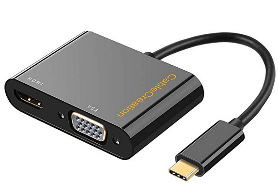 Cable Creations USB Type-C Male to VGA or HDMI Adapter - Technology and ...